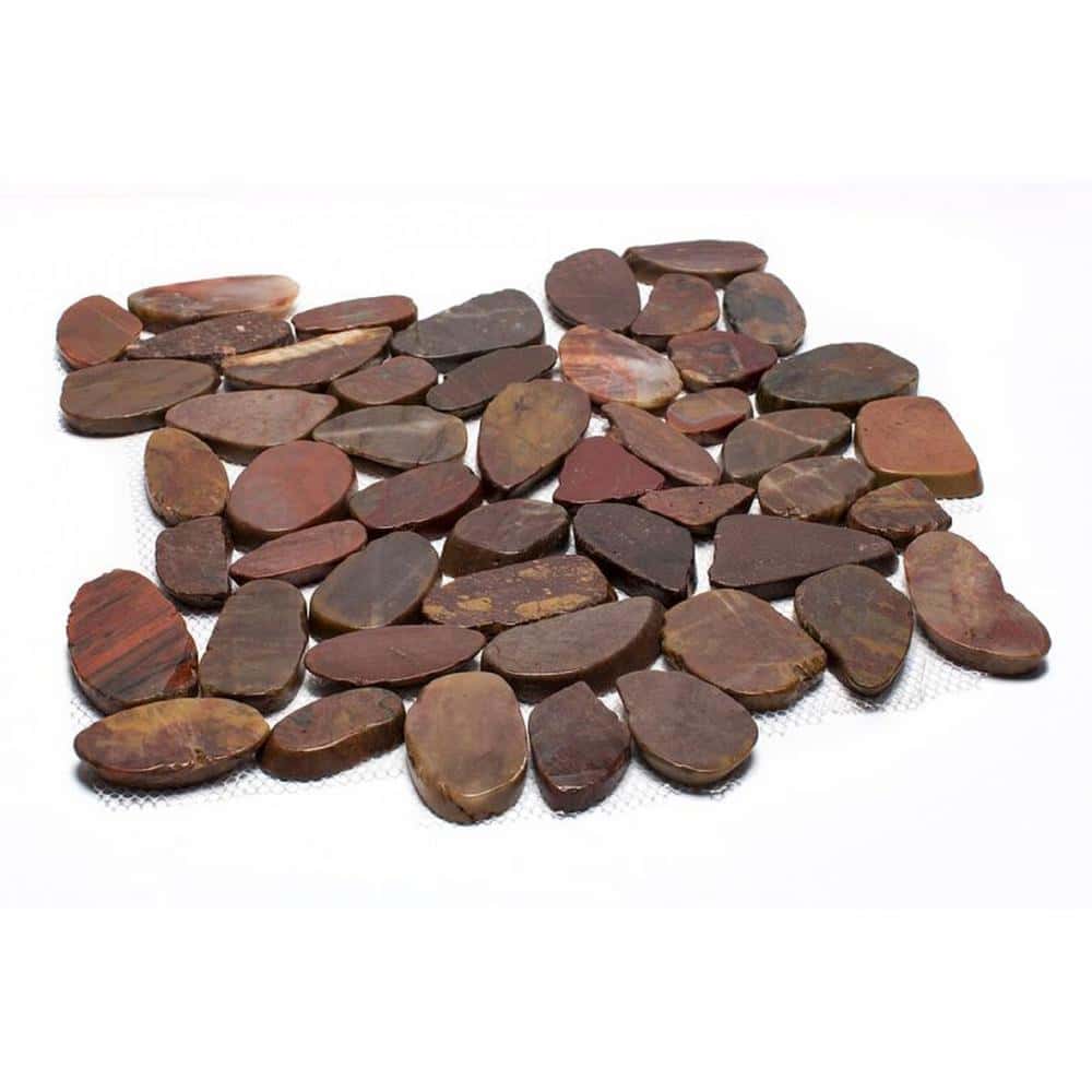 Red Sliced Pebble Tile – Margo Garden Products